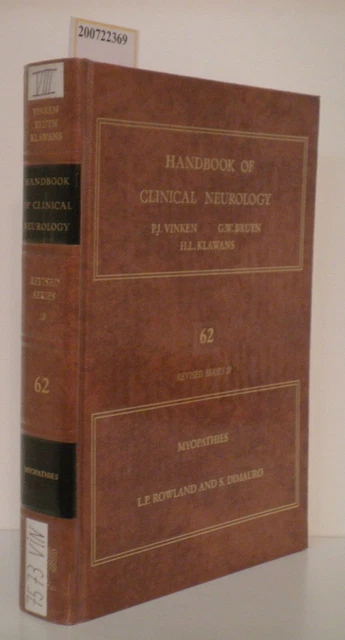 HANDBOOK OF CLINICAL Neurology 62 Revised Series 18 Myopathies Vinken, Pierre J EUR 38,50 ...