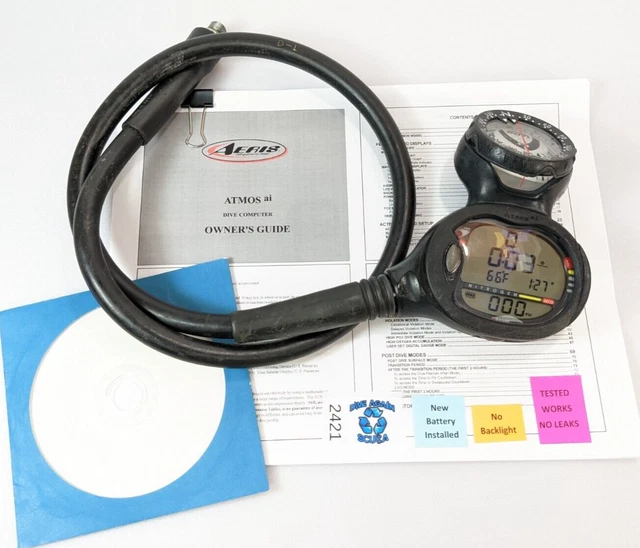 AERIS ATMOS AI 2 Air Intégré Nitrox Plongée Ordinateur Atmosai #2421 ...