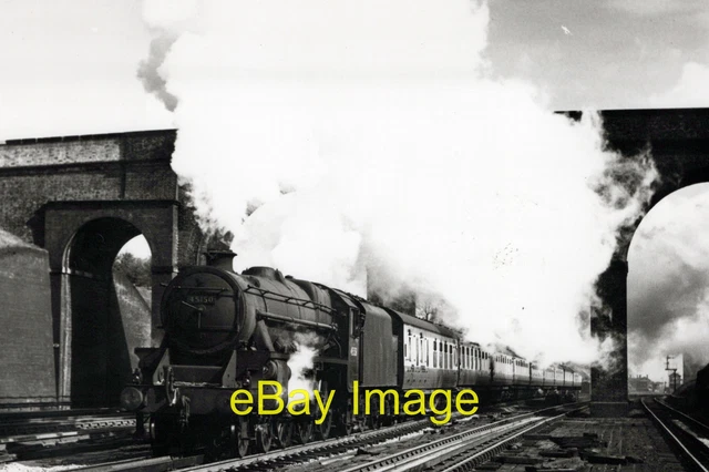 PHOTO RAILWAY ex LMS 45150 Black Five Southbound Bushey Troughs 28/4 ...