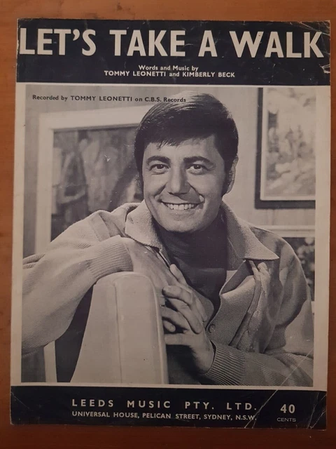 RARE OZ 1968 SHEET MUSIC - LET'S TAKE A WALK by TOMMY LEONETTI EUR 14 ...