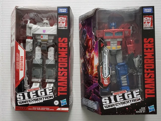 TRANSFORMERS SIEGE LOT Optimus Prime Megatron 35th Anniversary Voyager ...