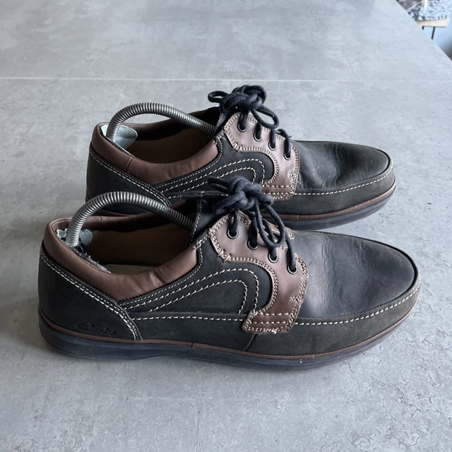 MENS CLARKS SUPA Freedom Navy Nubuck Shoes UK 10 Superlight Blue Tan 24.99 PicClick UK