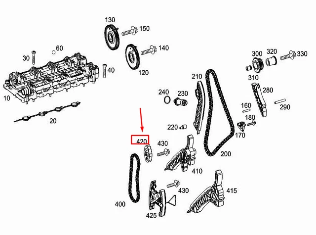 MERCEDES-BENZ GLE W167 Engine Oil Duct Cover A6540152400 NEW GENUINE £ ...