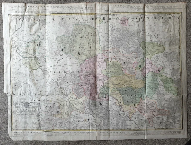 KUPFERSTICH LANDKARTE BESONDERE Landkarte Des Herzogth. Und Churkreises Sachsen EUR 150,00 ...