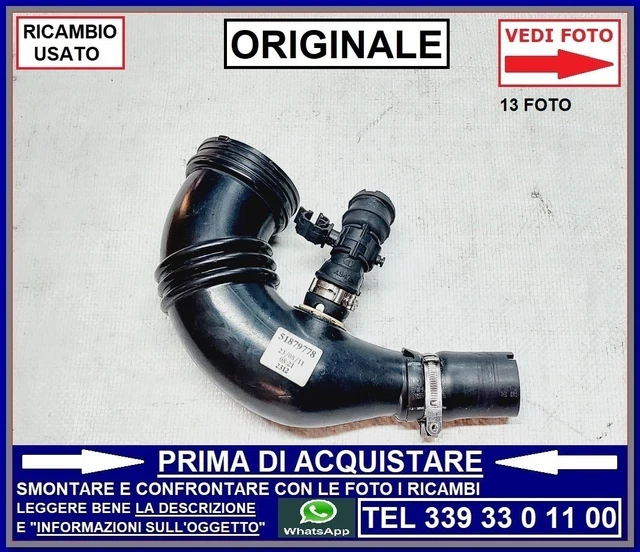 TUBO MANICOTTO SCATOLA Filtro Aria Turbo -Originale- Fiat Punto Evo Panda 3 1.3 EUR 34,50 ...