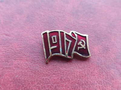 VINTAGE SOVIET BADGES Pins 50 years of the 1917 Revolution Red Army ...