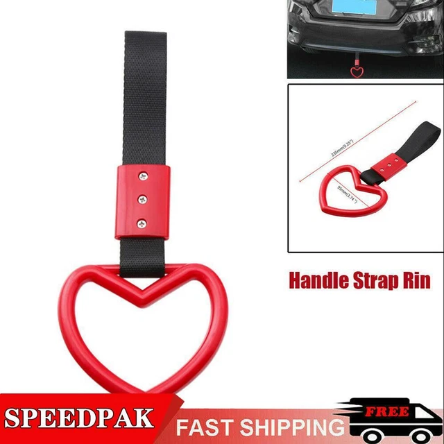 HEART RED JDM Tsurikawa Ring Subway Train Bus Handle Universal Strap ...