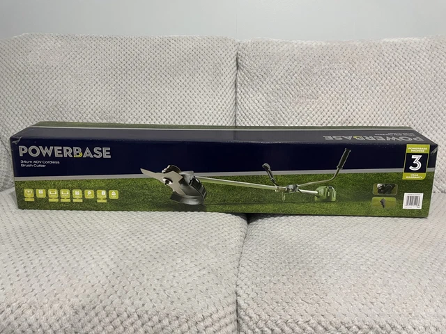 CORDLESS BATTERY GRASS Trimmer Strimmer Brush Cutter Powerbase GY2247 ...