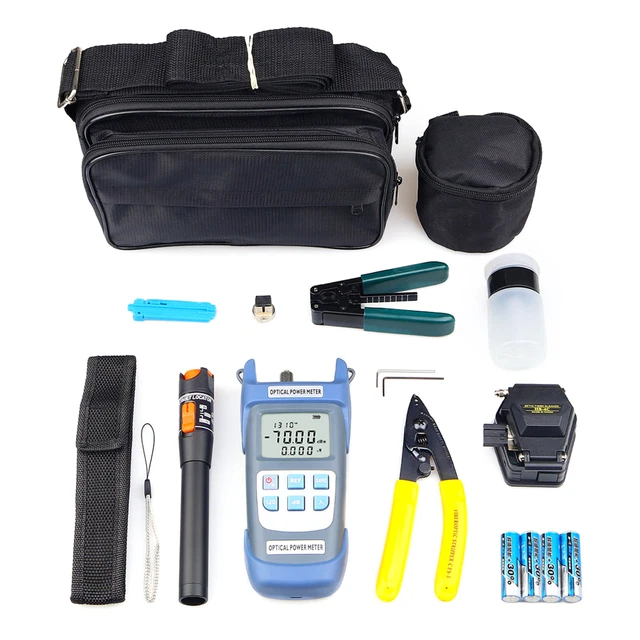FIBER OPTIC FTTH Tool Kit with FC-6S Fiber Cleaver & Power Visible ...