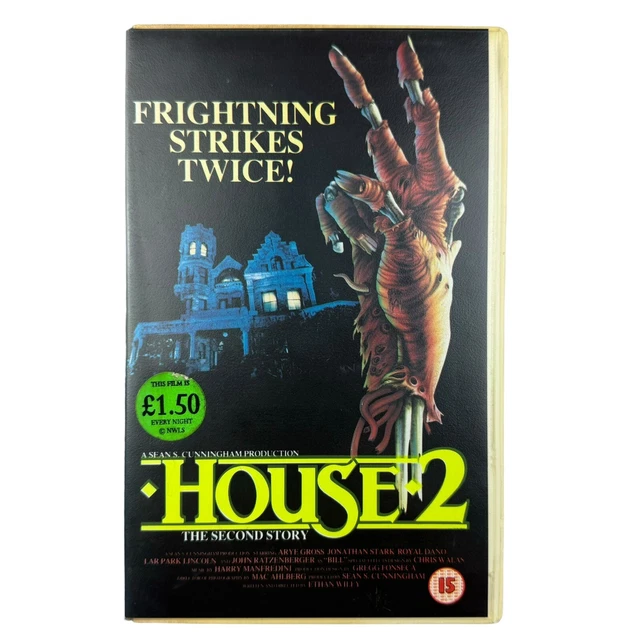 HOUSE 2 VIDEO VHS Horror Film Rare Ex Rental Large Case 1987 Vintage ...