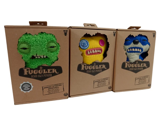 BUNDLE OF 3 Fuggler Funny Ugly Monster Plush Soft Toys With Original ...