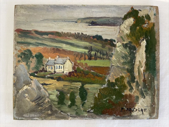 TABLEAU, PEINTURE DE Prosper Mary COLAT, huile sur panneau, Paysage ...