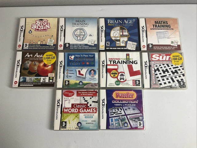 NINTENDO DS GAMES Bundle 10 Games - Brain Training, Art Academy ...
