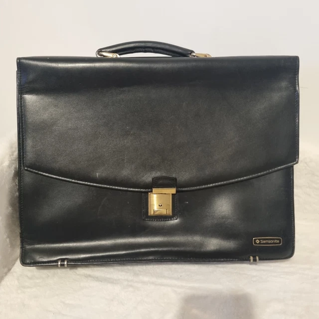 SAMSONITE CLASSIC LEATHER Toploader Briefcase, Needs New Lock £9.99 ...