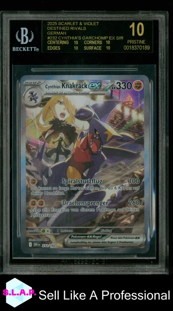 CYNTHIA'S GARCHOMP EX 2025 Pokemon Sv Destined Rivals Ger 232 Black ...