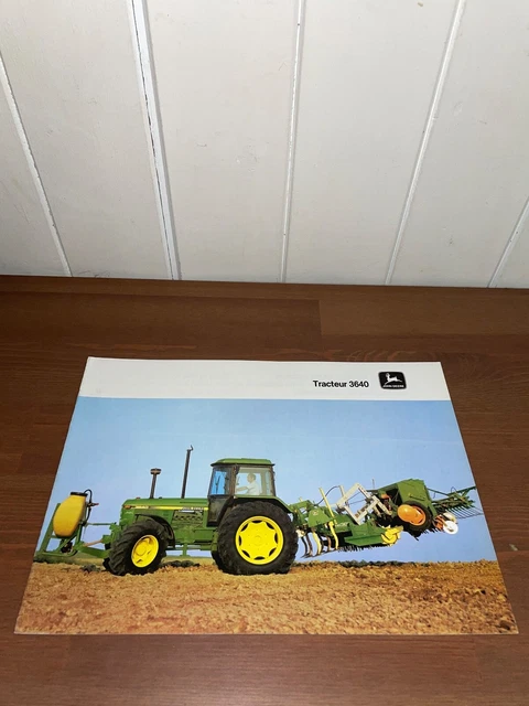 BROCHURE PROSPEKT PROSPECTUS TRACTEUR JOHN DEERE 3640 tractor-traktor-someca-ih EUR 6,99 ...
