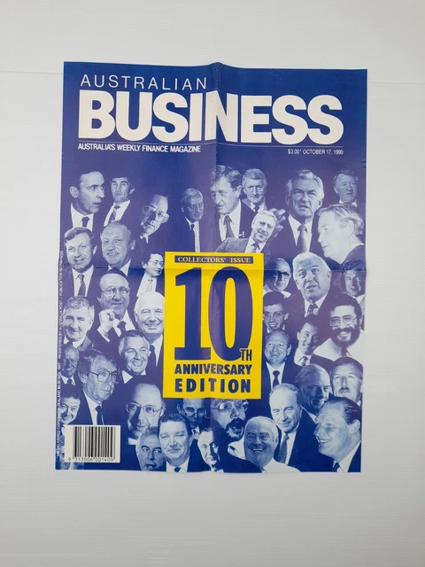 AUSTRALIAN BUSINESS 17TH Oct 1990 Newsagent DISPLAY POSTER 10th ...