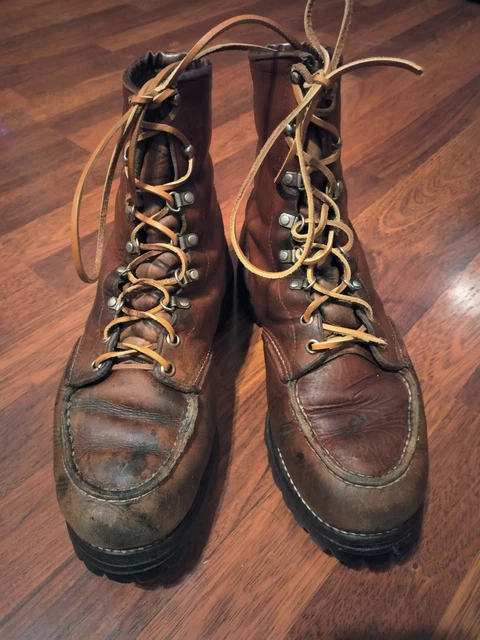 VINTAGE RED WING Irish Setter Boots 878 Size 8 D Leather Lined Vibram ...
