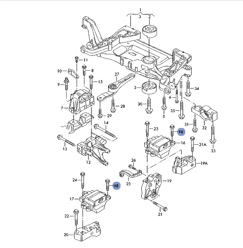 VW PASSAT GEARBOX Transmission Bolt N 905 969 06 1x NEW Genuine OEM VW ...