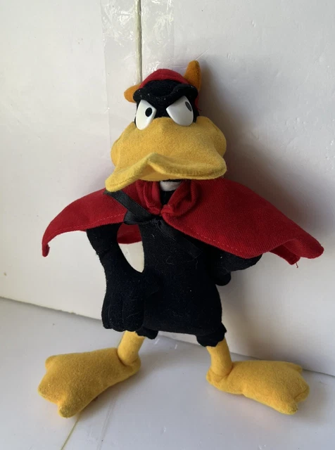 EXTREMELY RARE DAFFY Duck Super Hero 9" plush soft toy WARNER BROS ...