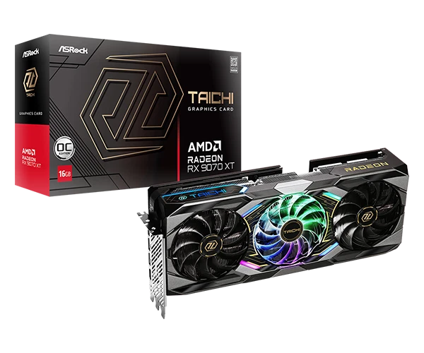 ASROCK AMD RADEON RX 9070 XT Tai Chi 16GB GDDR6 Graphics Card £969.99 ...