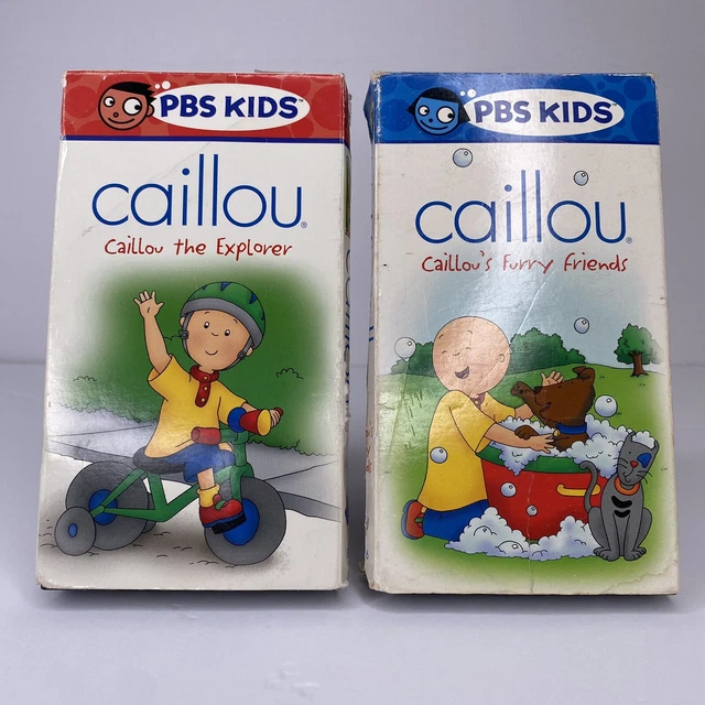 LOTTO VHS PBS Kids Caillou The Explorer & Furry Friends nastro Caillou ...