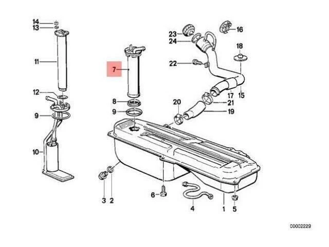 GENUINE BMW E30 Coupe Metal Fuel Tank Sending Unit Assembly OEM ...
