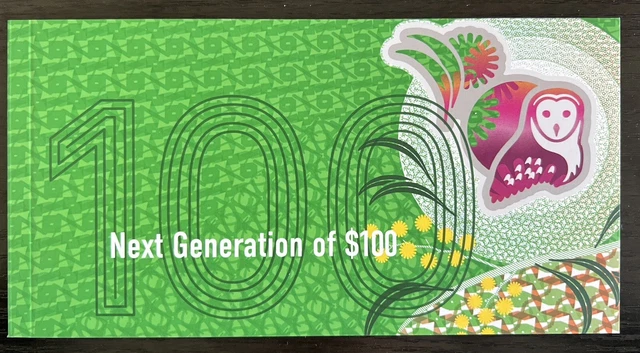 NEXT GENERATION RBA $100 Banknote Commemorative Folder 2020 Australian ...
