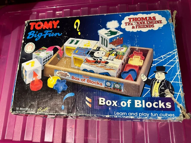 THOMAS THE TANK Engine Vintage Tomy Big Fun Box Of Blocks Vintage Toy ...