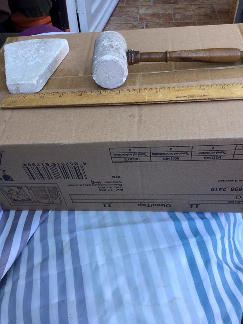 FREE MASON MASONIC gavel and block made from lime stone from jerusalem ...