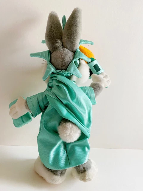 WARNER BROS LOONEY Tunes Statue of Liberty Bugs Bunny soft toy plush ...