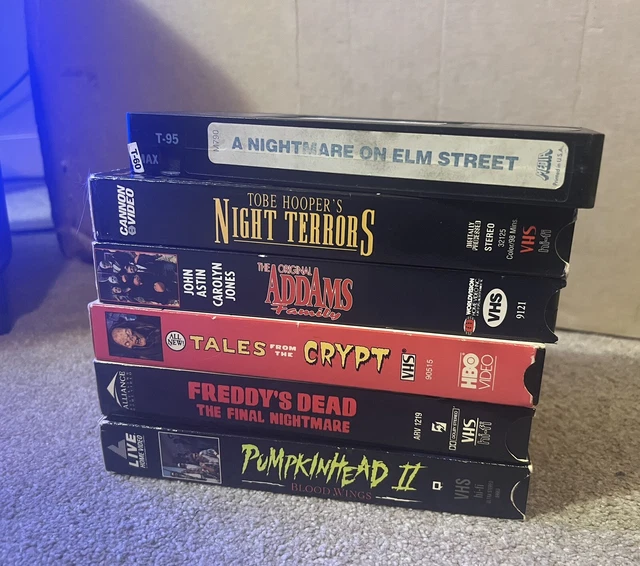 HORROR VHS LOT of 6 Nightmare On Elm Street-Tales From The Crypt ...