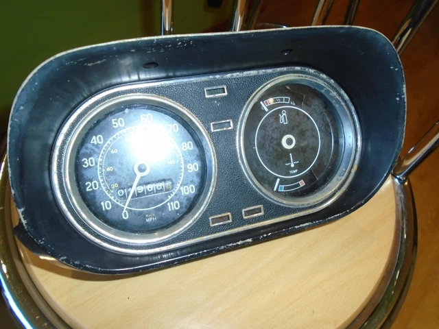 GENUINE FORD ESCORT Mk1 dash clocks & loom Black Face instrument ...