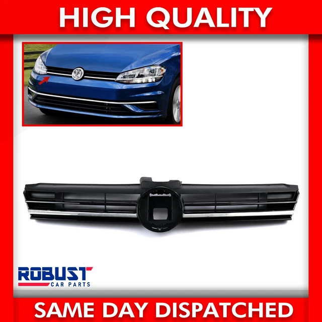 FOR VOLKSWAGEN GOLF Mk7 Front Bumper Radiator Upper Top Grille (2017 ...