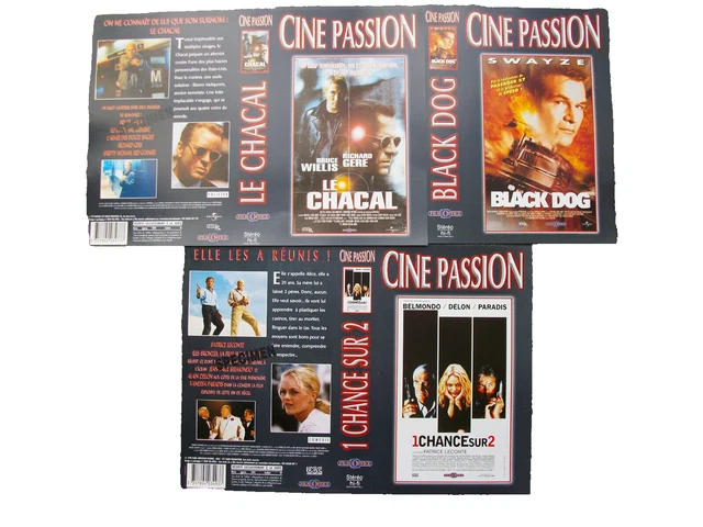 CINE PASSION / Lot De 3 Jaquettes Vhs Comme Neuves / Black Dog / Le ...