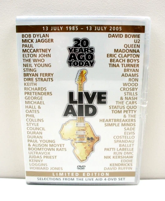 LIVE AID 20 Years Ago Today Limited Edition DVD 4 Disc Set Brand New ...