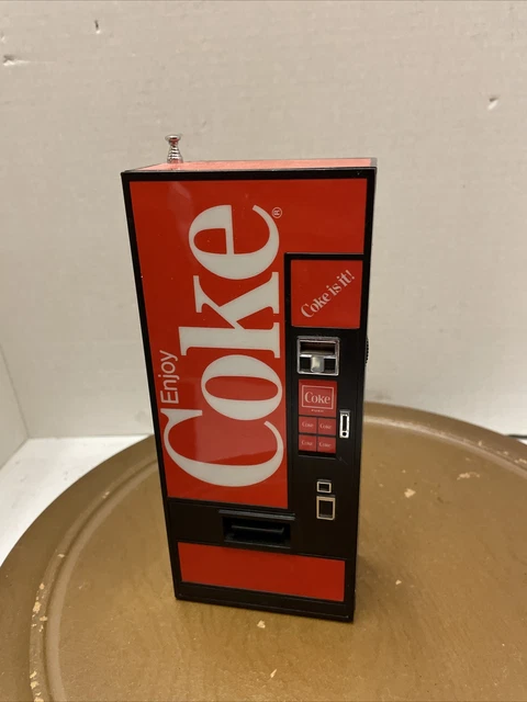 COCA-COLA VENDING MACHINE Radio 1982 Transistor Enjoy Coke Red Tested ...