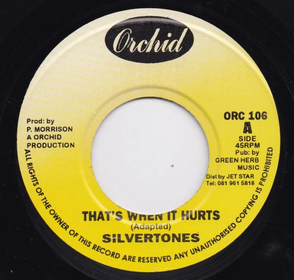 THE SILVERTONES - That's When It Hurts / I've Got This Feeling (7") EUR ...