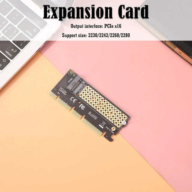AU- DESKTOP COMPUTER NVME M.2 to PCI-E 16X Riser M-key M.2 PCIE X16 PC ...