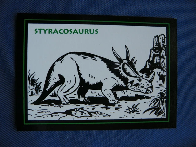 1993 ACID RAIN Studios Dinosaur Terror Styracosaurus (Plant Eater) card ...