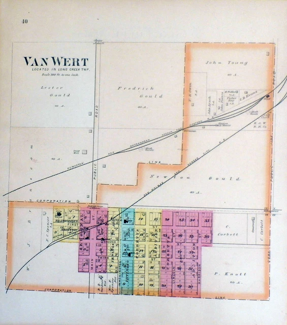 1894 - Map of City of Van Wert and Long Creek Township, Decatur County ...