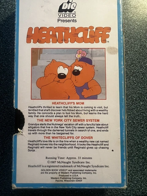 HEATHCLIFF HEATHCLIFF'S MOM VHS DIC Video 3 EPISODES Golden Book Video ...