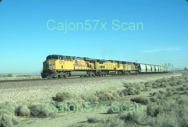 ORIGINAL SLIDE- UP ES44AC 5372 & Train At Helendale, CA. 2/08 $3.99 ...