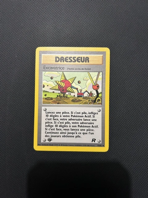 CARTE POKEMON 75-82 Excavatrice 1ère édition Team Rocket Wizards FR ...