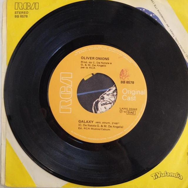 GALAXY EXPRESS 999 🚇 OLIVER ONIONS 1982 Sigla TV 45 GIRI cartoni ...