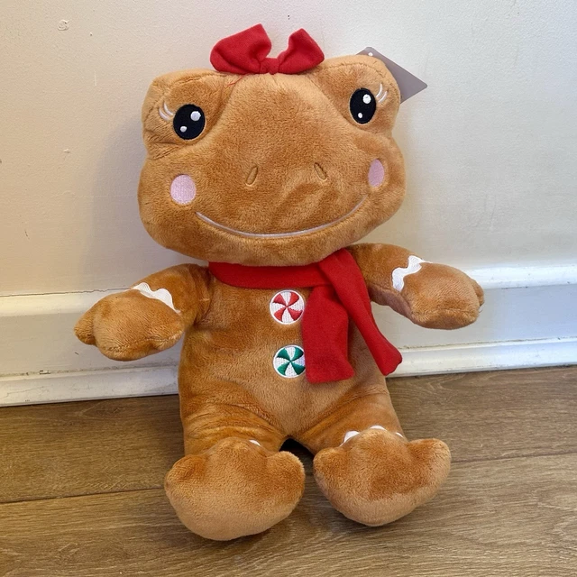 GENUINE BUILD A Bear Ginger Bread Frog w./ Bow Plush Toy - Brand New ...