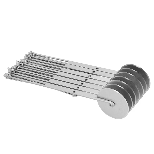 (SEVEN ROUND PIZZA Slice)Dough Cutter Efficiency Multiwheel Cutting ...