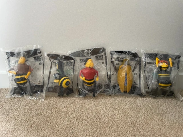 MCDONALDS HAPPY MEAL Toys 2007 BEE MOVIE Dreamworks x5 FLAYMAN WATERBUG ...