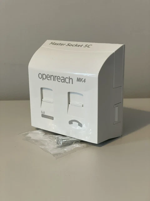 2022 BT OPENREACH Telephone Master Socket NTE5c MK2 VDSL/ADSL Faceplate ...