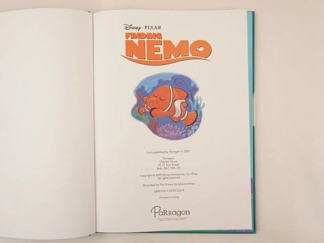 FINDING NEMO DISNEY Classic Storybook - Movie Book Film - Walt Disney ...
